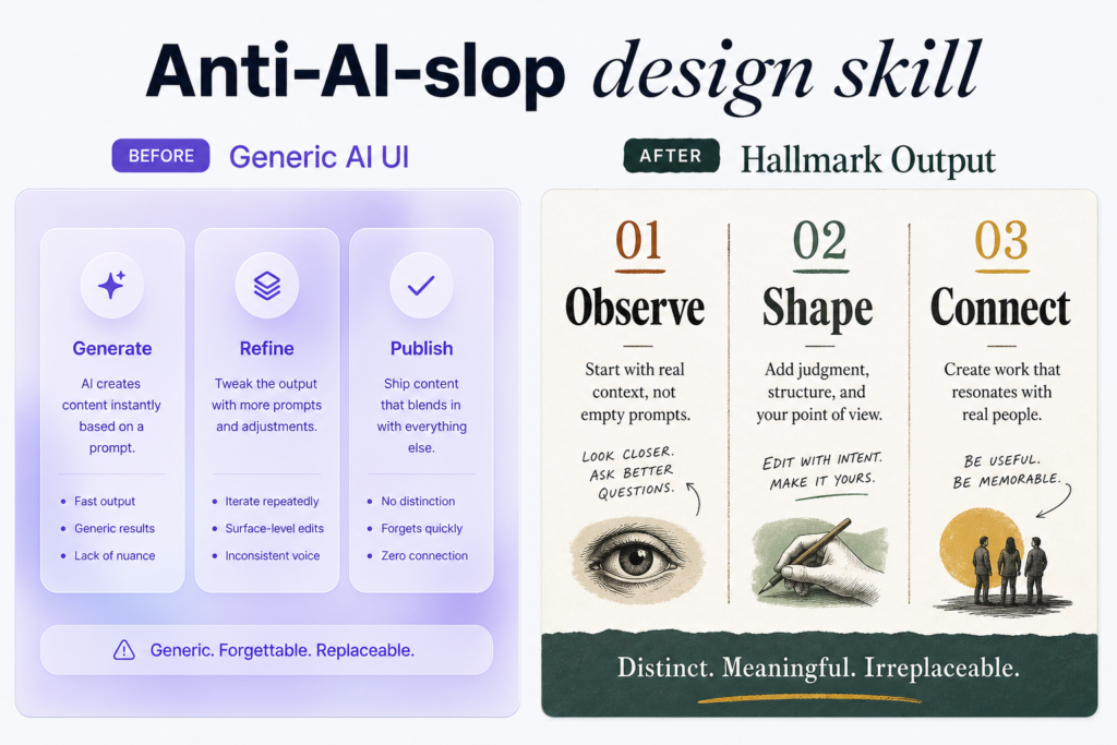 Hallmark Design Skill: Anti-AI-Slop UI for Claude Code and Cursor ...