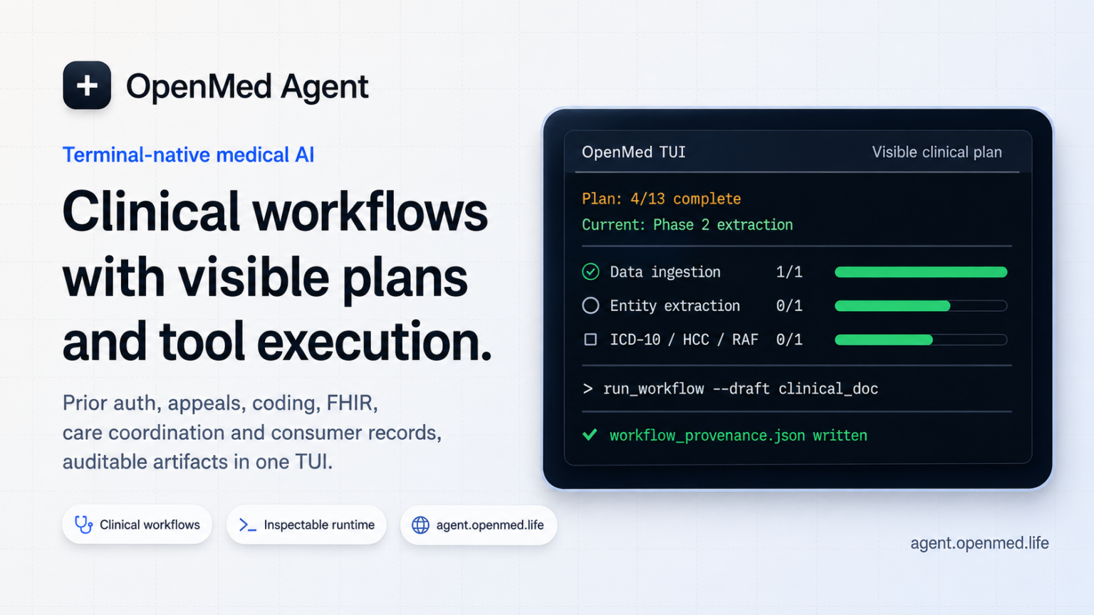 OpenMed Agent Preview: Terminal Clinical AI with Inspectable Plans and ...